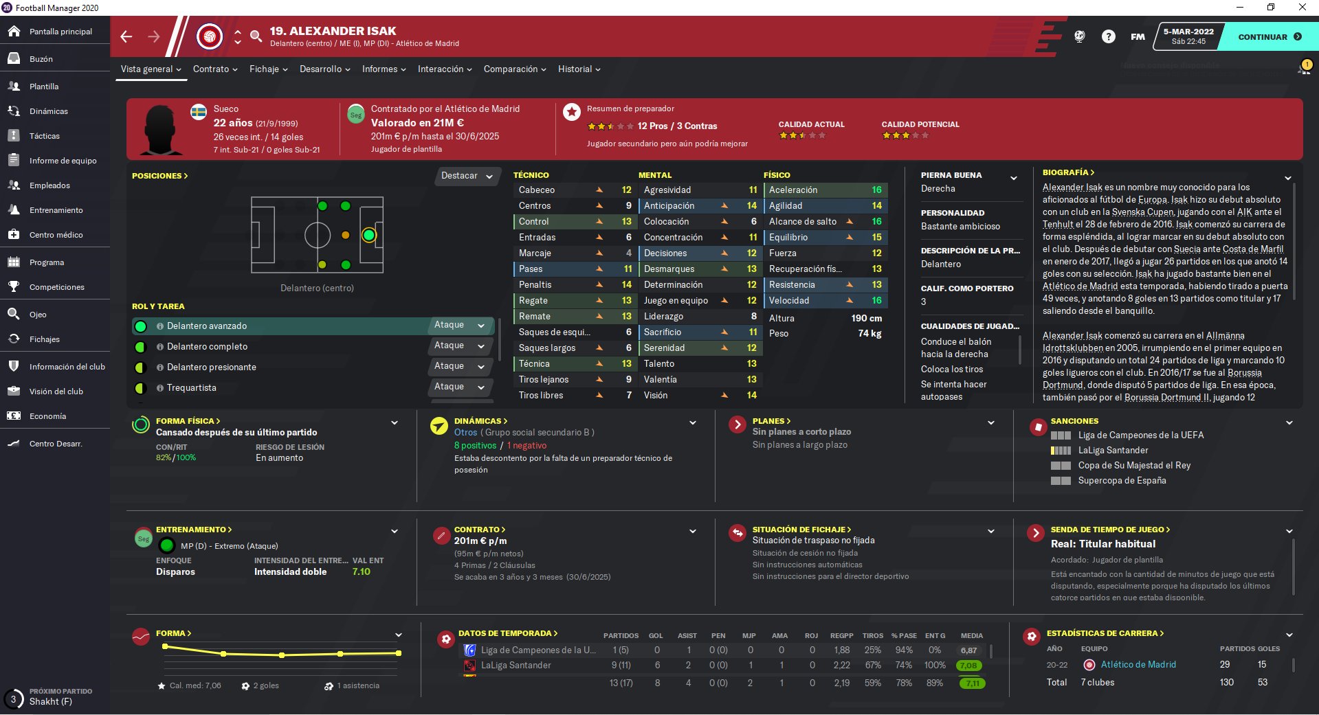Alexander Isak - FM20 - Football Manager 2020 | FM Scout